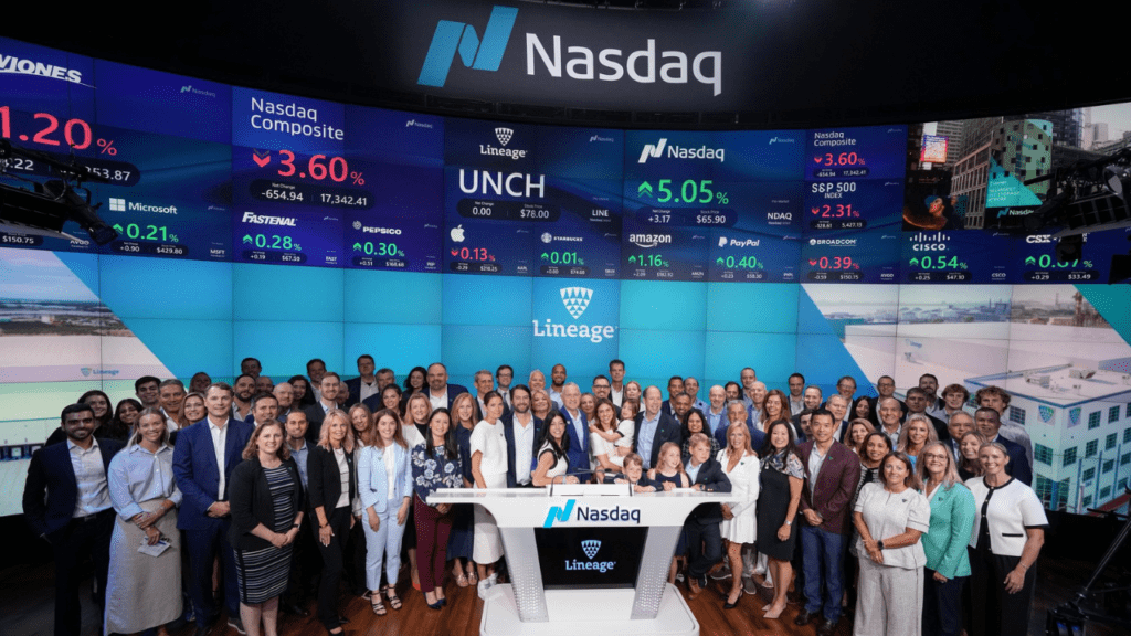 Lineage’s Shares Climb Up to 5% After Biggest IPO Since Arm